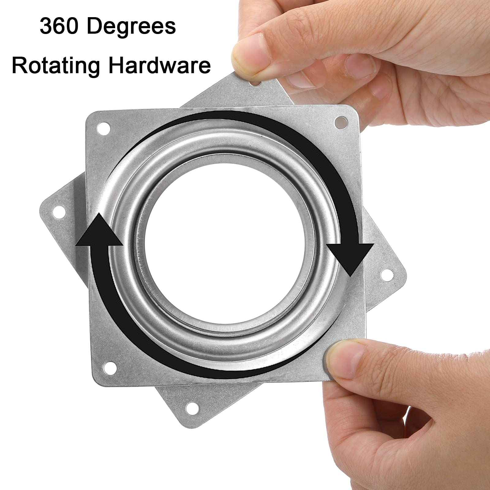 Fasmov 16 Pack 4-Inch Lazy Susan Turntable Bearings, 5/16β Thick Swivel Plate for Serving Trays, Kitchen Cabinet, Craft Project, Makeup Holder, Silver