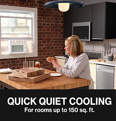 Haier Window Air Conditioner 5000 BTU, Efficient Cooling for Smaller Areas Like Bedrooms and Guest Rooms, 5K BTU Window AC Unit with Easy Install Kit, White