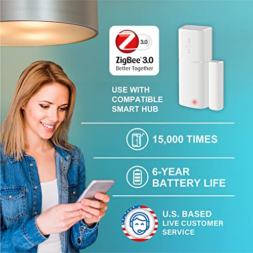 Sengled Zigbee 3.0 Smart Door Sensor G2, Smart Sensor for Window and Door, Hub Required, Compatible with Alexa, Google Assistant, APP Remote Control, 4 Pack(Smartthing Not Support)