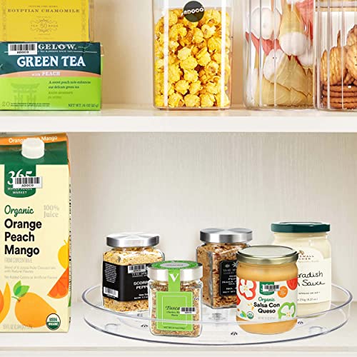 Adoco 10.6 Inch Lazy Susan Bathroom Organizer, 2 Pack Lazy Susan Cabinet Organizer, Makeup Skincare Organizers Cosmetic Storage, Pantry Organization and Storage
