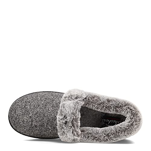 Skechers Women's Cozy Campfire Wakey Slipper, Charcoal, 9