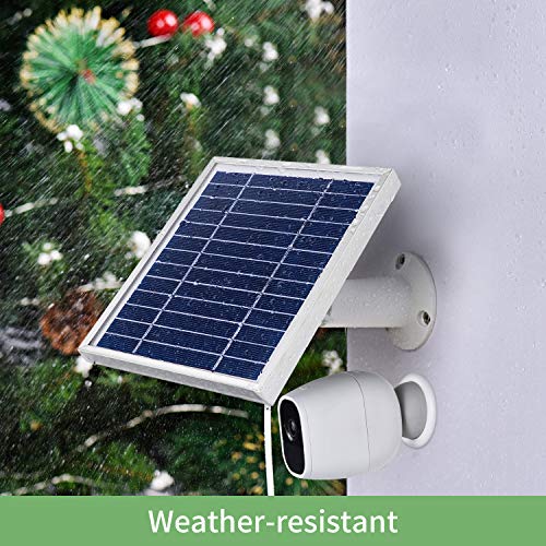 iTODOS Solar Panel Works for Arlo Pro and Arlo Pro 2, 11.8Ft Outdoor Power Charging Cable and Adjustable Mount ,Not for Arlo HD ,Arlo Ultra and Arlo Pro3(Silver)