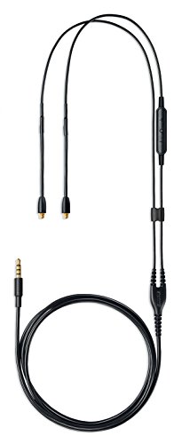 Shure Aonic 215 Tw2 in Ear Wireless Headphones, Black & Shure Universal Communication Cable, Black