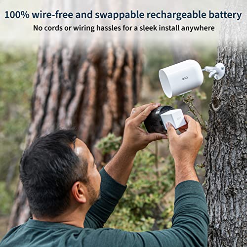 Arlo Go 2 LTE or Wi-Fi Spotlight Camera, Cellular Security Camera, No Wi-Fi Needed, Requires SIM Card and Service Plan Not Included, Outdoor Camera, Night Vision - 1 Pack β White β VML2030β (Renewed)