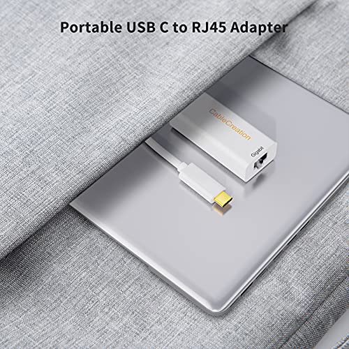 USB C to Ethernet Adapter,CableCreation USB Type-C (Thunderbolt 3) to RJ45 Gigabit Ethernet LAN Network Adapter Compatible with MacBook Pro,MacBook Air,M1/M2,iPad 2022,Galaxy S22 Ultra