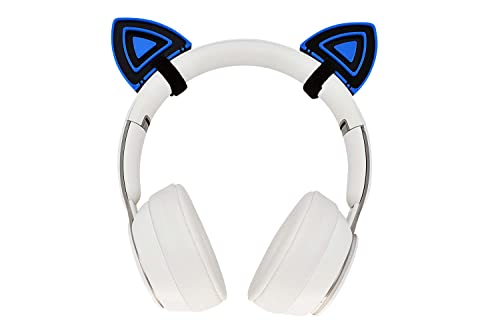 SplashNColor Cat Ear Headphone Super Cute Add Ons Attachment | Cat Ears Headphone Accessories for Gaming or Wireless Bluetooth Headset | Adjustable Straps - Universal Fit