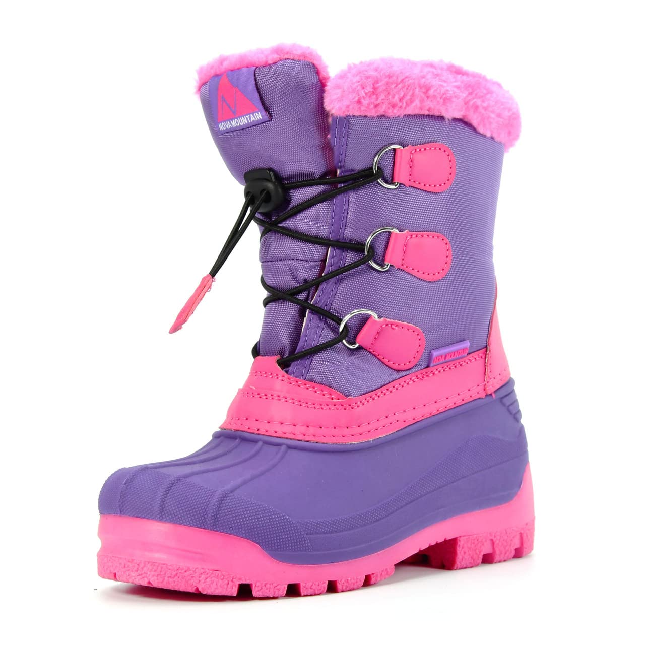 Nova Mountain Boys Girls Little Kids Winter Snow Boots,NF NFWB808 PurpleFuchsia 3