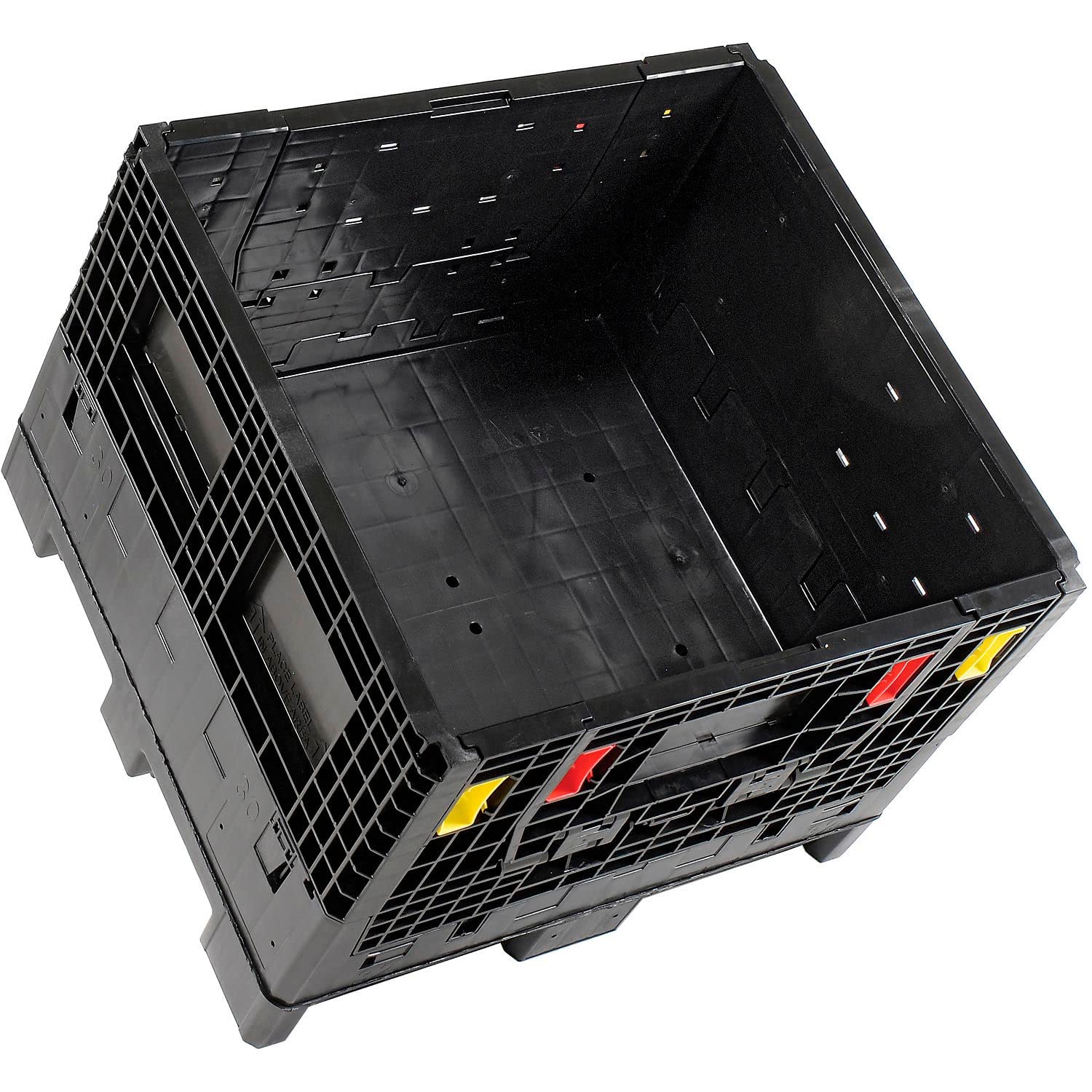 Global Industrial Plastic Folding Bulk Shipping Container, 32x30x25, 1800 lb. Capacity