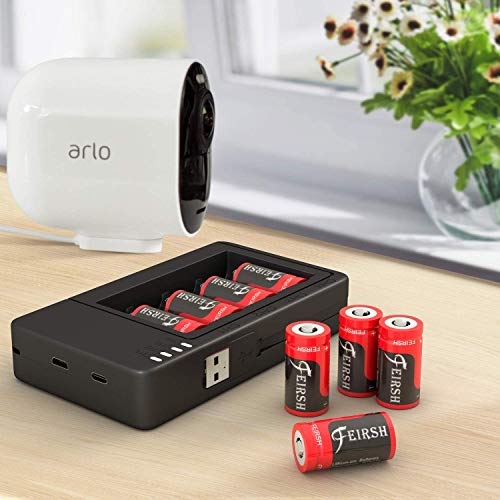 Rechargeable Battery for Arlo Cameras(8 Packs) 3.7V 800mAh Batteries with Charging Station Compatible Arlo MS3130 VMC3030 VMK3200 VMS3330 3430 3530
