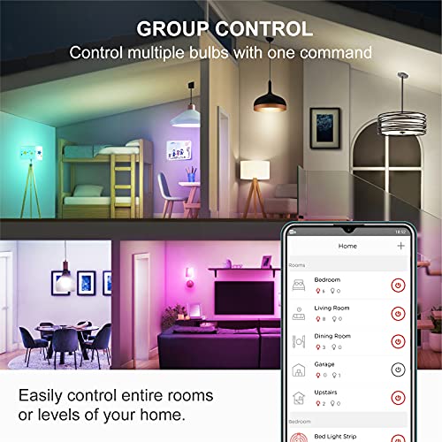 Sengled Smart Bulb, 100W Equivalent WiFi Color Changing Light Bulb, 1500LM Extra Bright Smart Light Bulb That Work with Alexa Google, Dimmable A19 Multicolor Alexa Bulb,CRI>90, No Hub Required, 4-Pack