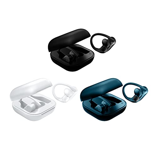 COBY True Wireless Sport Earbuds 15 Hours, Charging Case, Playback Controls, Siri and Google Assistant, Auto Bluetooth 5.0 Pairing, for Gym, Running, Workout - Works with iPhone, Android, iPad (White)