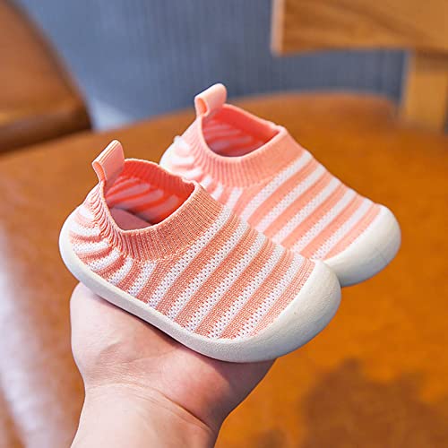 Walking Shoes for Babies Non Slip First Walkers 6 9 12 18 24 Months 1 2 3 4 Years Toddler Boots Girls (Pink, 8 Toddler)