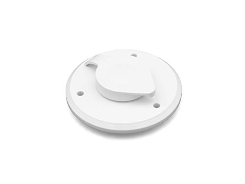 Thetford RV Camper Coaxial Antenna/Cable TV Plate Large Jack Cover Polar White PN 94320