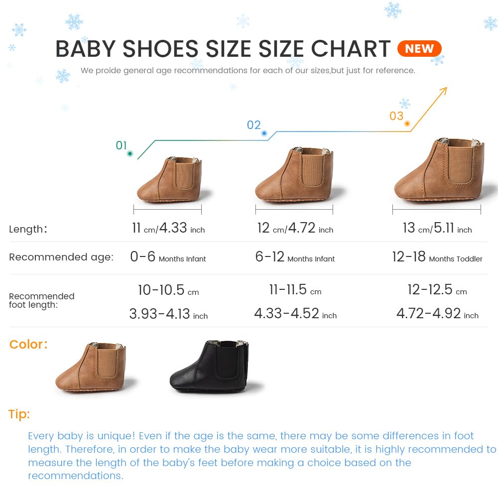 Meckior Baby Girls Cowboy Tassel Boots Side Zipper Moccasins Soft Bottom Non-Slip Toddler Shoe