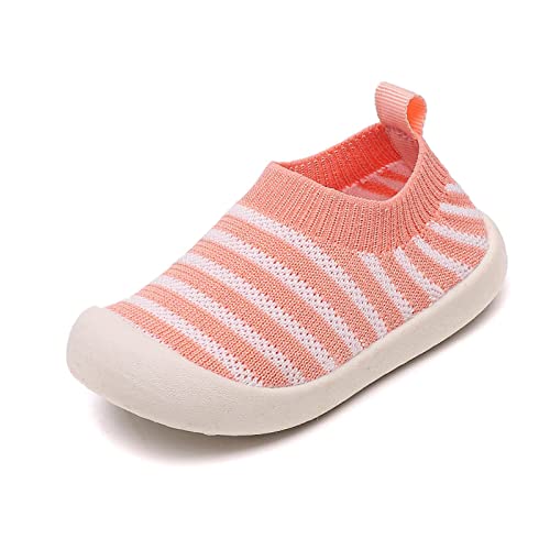 Walking Shoes for Babies Non Slip First Walkers 6 9 12 18 24 Months 1 2 3 4 Years Toddler Boots Girls (Pink, 8 Toddler)