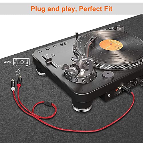 ANNNWZZD 10FT RCA Y-Adapter Splitter Cable, 1 Male RCA to 2 Male RCA Subwoofer Audio Cable