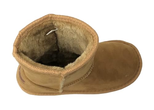 REDVOLUTION New Kids Classic Snow Boots Faux Fur Midcalf Outdoor Boots (Big Kid) (4030 camel, numeric_2)