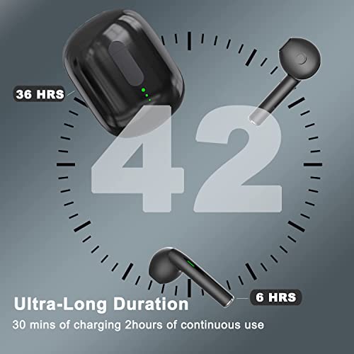 Wireless Earbuds,Bluetooth 5.3 Noise Cancelling Earbuds,Bluetooth Headphones 3D HiFi Stereo Bass, IPX7 Waterproof Sports Touch Control with USB-C Fast Charge Mini Charging Case for Android iOS