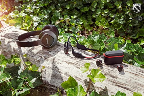 Philips GO A7507 Wireless Sports Headphones with Noise Canceling Pro (ANC), Bluetooth Multipoint and Bone Conduction Microphones for Crystal-Clear Calls, Black