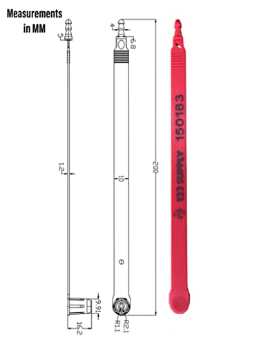 133 SUPPLY - 100 Red Plastic Truck Seals Red Trailer Seals - Freight Seals Load Seals Shipping Seals Security Seals Truck Seal Plastic Trailer Seal Shipping Container Seals Tamper Seals Security Tags