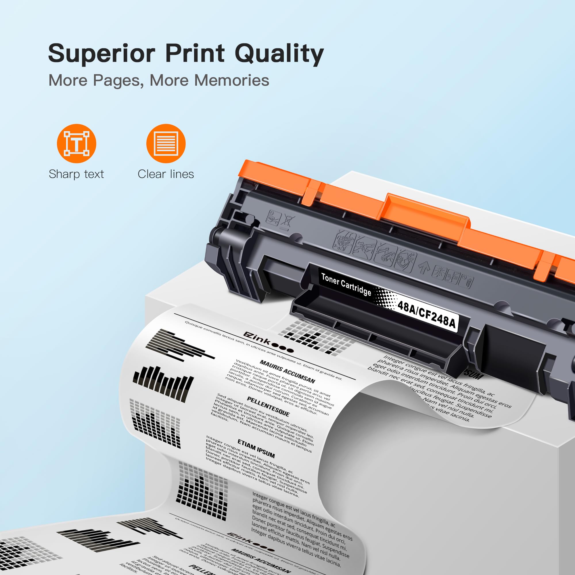 E-Z Ink (TM Compatible Toner Cartridges Replacement for HP 48A CF248A to use with Pro M29w M15w MFP M28w M28a M29a M30w M31w M15a M16a M16w Printer (Black, 2 Pack)