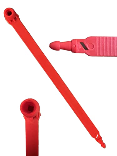 133 SUPPLY - 100 Red Plastic Truck Seals Red Trailer Seals - Freight Seals Load Seals Shipping Seals Security Seals Truck Seal Plastic Trailer Seal Shipping Container Seals Tamper Seals Security Tags