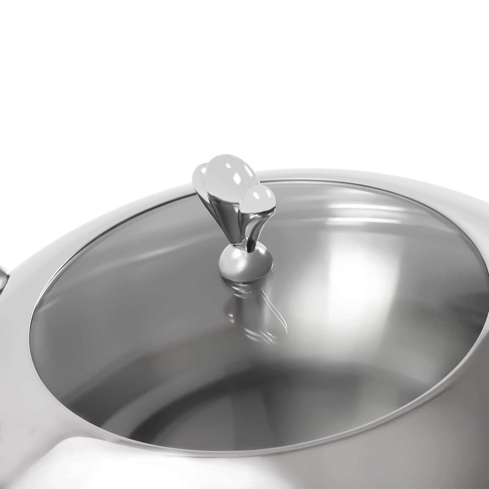 HuaShuani European Style Hot Dish,Chafing Dish Stainless Steel Round Durable Buffet Warmer Tray Durable Frame with Lid and Chafing Fuel Holder for Kitchen Party Dining Buffet,3.17 qt,Silver