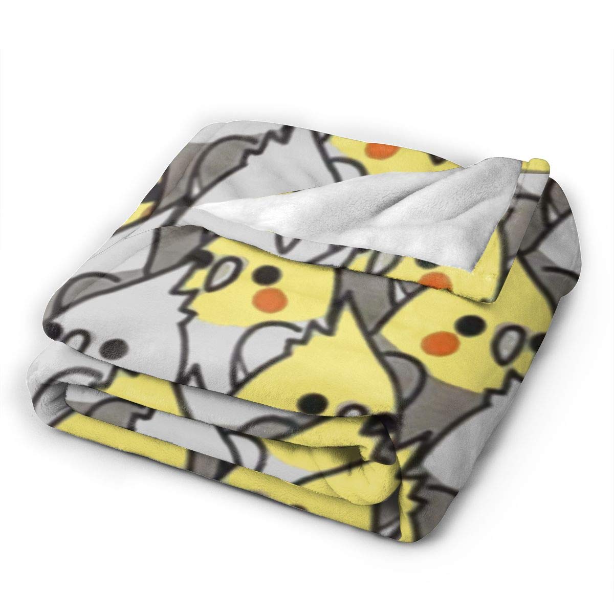 DIYAB Too Many Cockatiel Throw Blanket Micro Plush All Season Fleece TV Blanket for Bed or Couch 50 x 40 Inch/127 x 102 cm