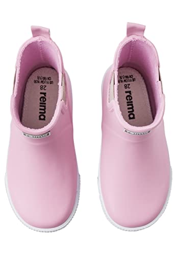 Reima Ankles Waterproof Low Cut Rain Boots Outdoor Rubber Boot for Kids, Light Pink, 13/13.5 Little Kid