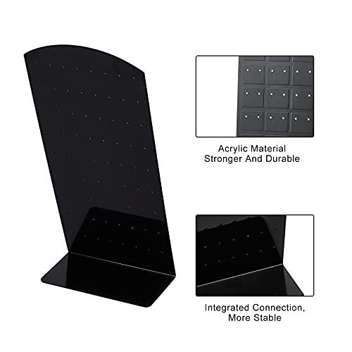 PH PandaHall 10 Packs 72 Holes Earring Holder Organizer Acrylic Ear Stud Earring Display Rack Organizer Stand L-Shape Earrings Ear Studs Jewelry Show Plastic Display Showcase (7.5 x 3.5 x 1.8 Inch)