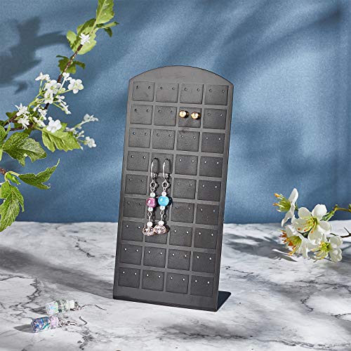 PH PandaHall 10 Packs 72 Holes Earring Holder Organizer Acrylic Ear Stud Earring Display Rack Organizer Stand L-Shape Earrings Ear Studs Jewelry Show Plastic Display Showcase (7.5 x 3.5 x 1.8 Inch)