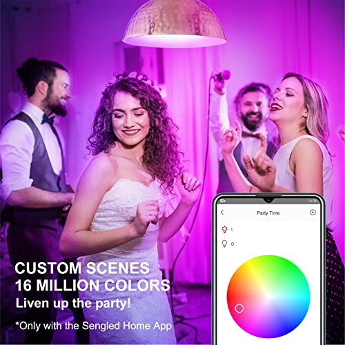 Sengled Smart Light Bulb Starter Kit, Smart Bulbs that Work with Alexa, Google Home, Color Changing Light Bulb, Alexa Light Bulbs, A19 E26 Dimmable Bulbs 800LM, 8.6W (60W Equivalent), 2 Pack with Hub
