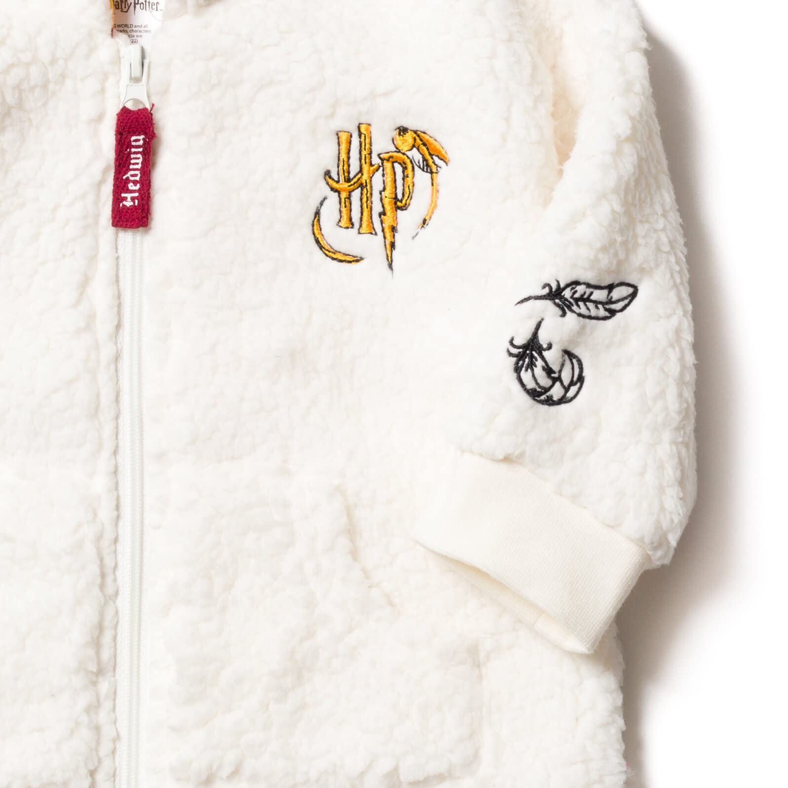 Harry Potter Hedwig Owl Toddler Boys Fleece Zip Up Costume Hoodie White 3T