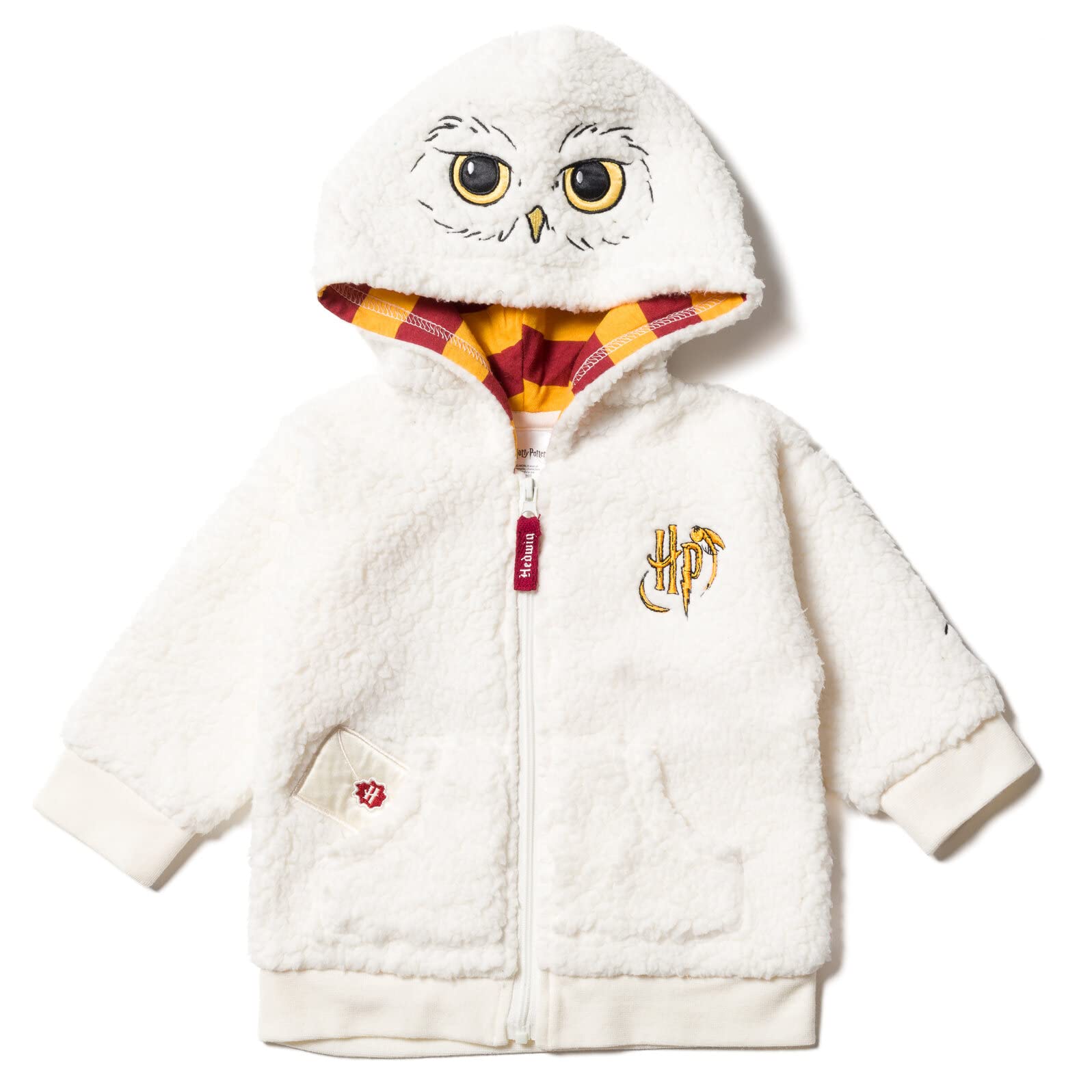 Harry Potter Hedwig Owl Toddler Boys Fleece Zip Up Costume Hoodie White 3T