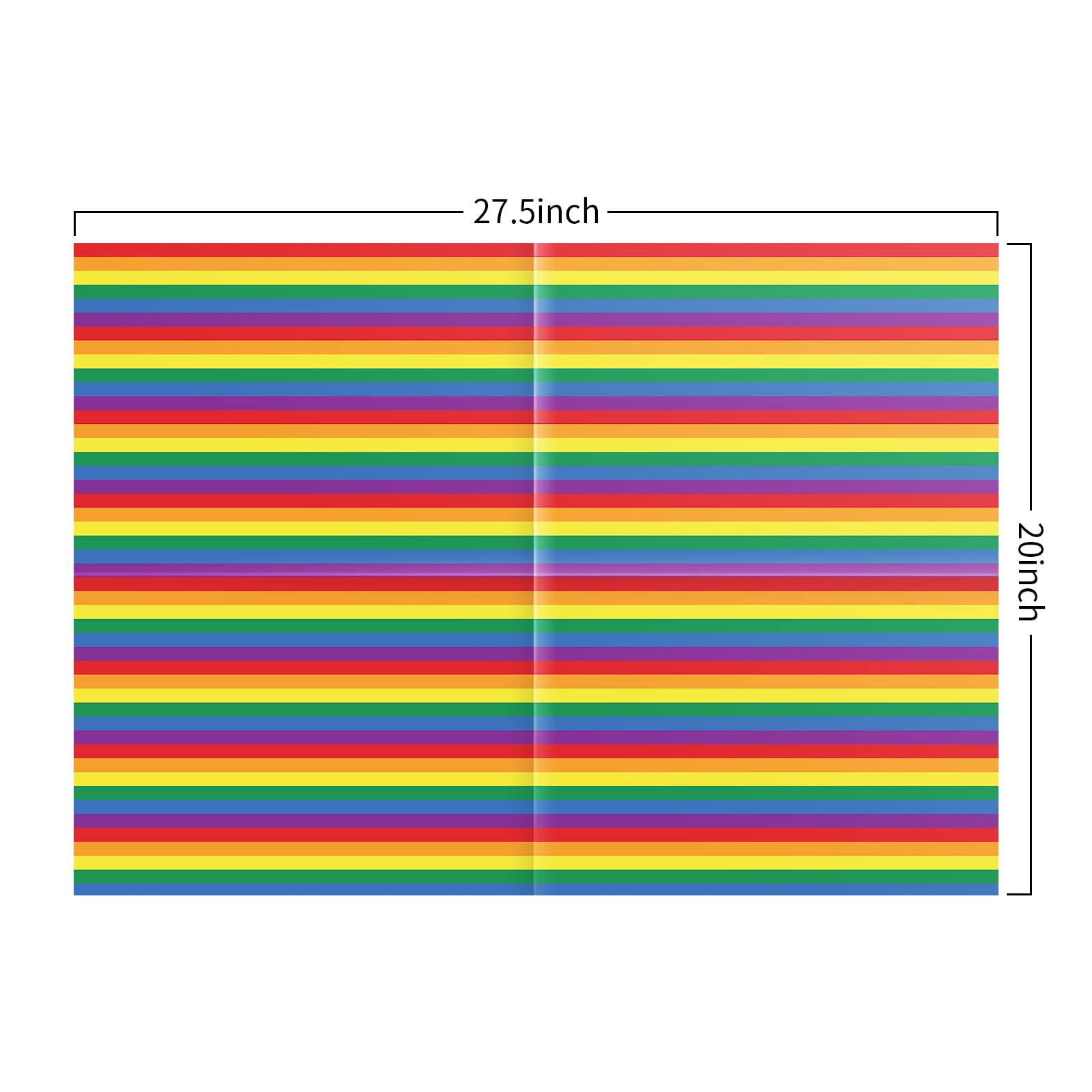 LDGOOAEL Flat Wrapping Paper Sheets -12 Sheets with 4 rainbow Paterns, Gift Wrapping Paper for Holiday, Birthday, LGBT - Pre cut & Folded(19.6" x 27.5“ Per Sheet)