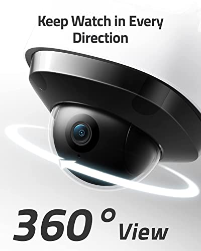 eufy security S330 Floodlight Cam 2 Pro, 360-Degree Pan & Tilt Coverage, 2K Full HD, 3,000 Lumens, Smart Lighting, Weatherproof, On-Device AI Subject Lock and Tracking, No Monthly Fee, Hardwired