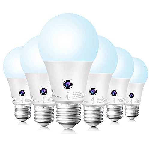 Sengled Dusk to Dawn Light Bulbs Outdoor, 5000K Daylight A19 LED Bulb 75W Watt Equivalent(10.5W), Automatic LED Dusk to Dawn Light Bulbs for Front Porch 6 Pack, Outdoor Indoor, UL Listed,