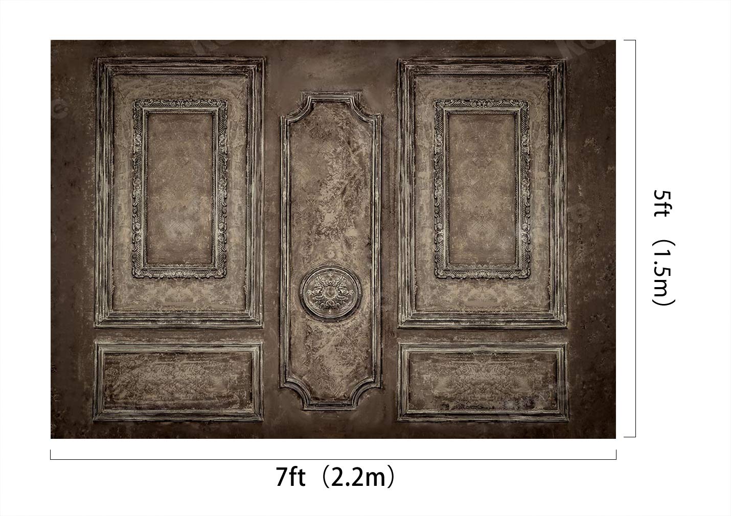 Kate 7×5ft Dark Wood Backdrop Retro Wooden Door Photo Backdrop Browm Background for Pictures