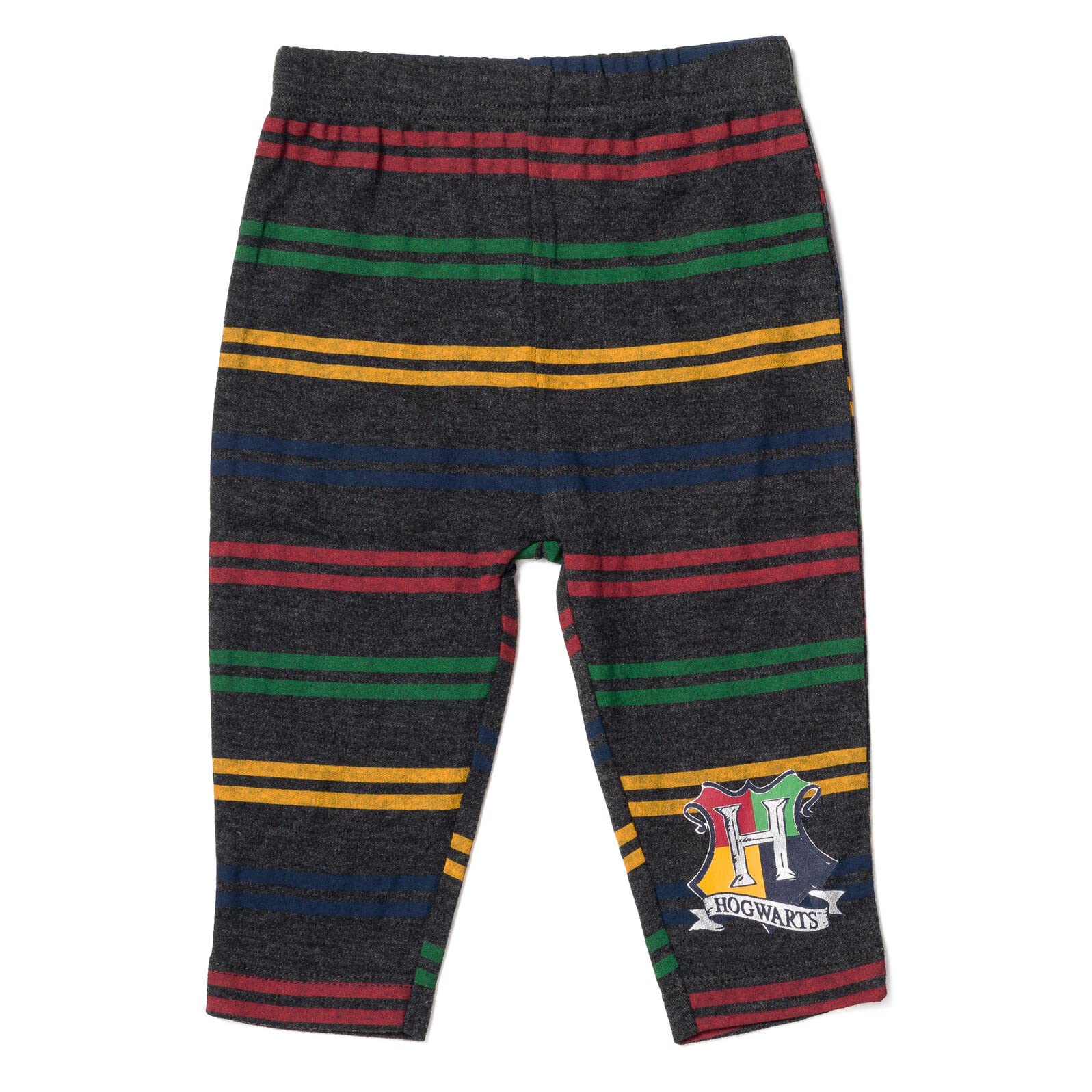 Harry Potter Gryffindor Slytherin Ravenclaw Newborn Baby Boys 3 Piece Outfit Set: Cuddly Bodysuit Pants Hat White/Gray 3-6 Months