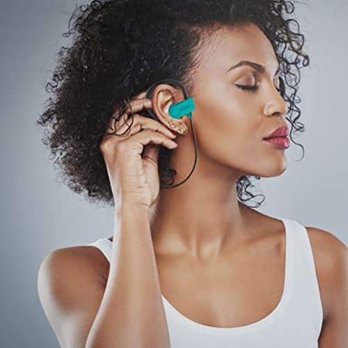 Coby Bluetooth Headphones, Running Headphones w/5 Hrs Playtime, Wireless Sports Earphones Sweatproof Earbuds in-Ear for Workout, Gym, w/Microphone (Turquoise)