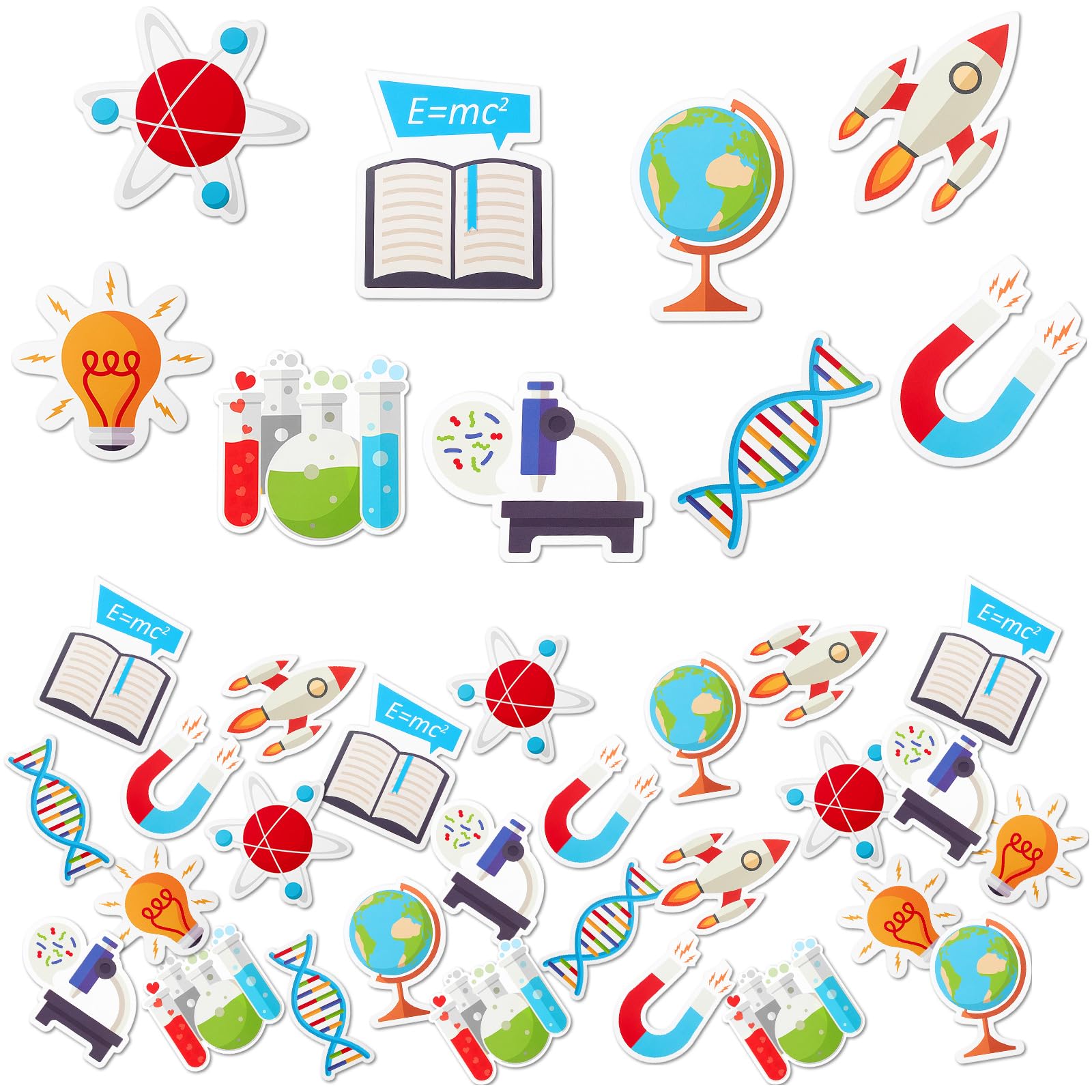 45 Pieces Science Cut-Outs Science Lab Accents Mix Versatile Science Cutouts for Party School Classroom Bulletin Board Craft Home Wall Decoration, 9 Styles