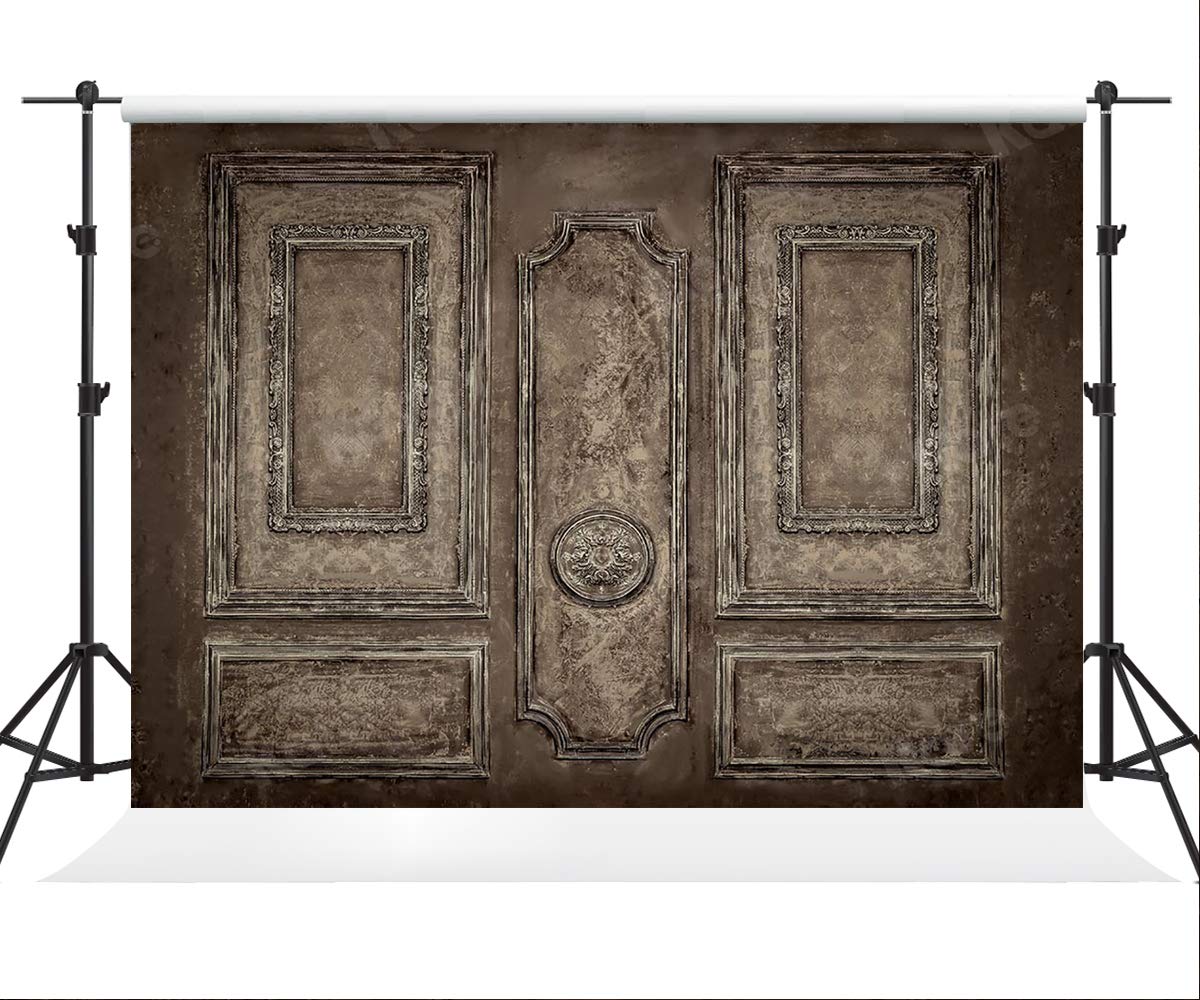 Kate 7Ă5ft Dark Wood Backdrop Retro Wooden Door Photo Backdrop Browm Background for Pictures