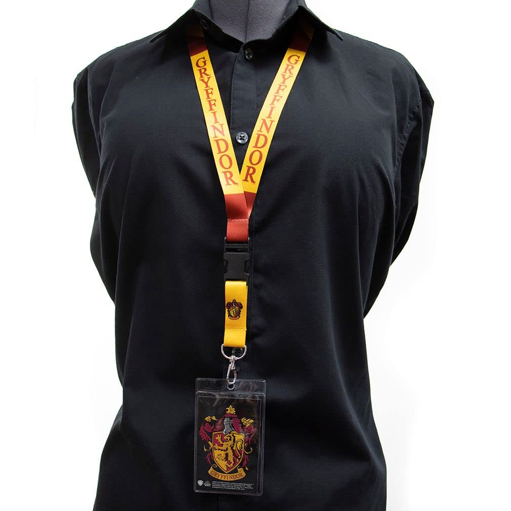 Ata-Boy Harry Potter Gryffindor Crest Reversible Lanyard with Breakaway Clip and ID Holder