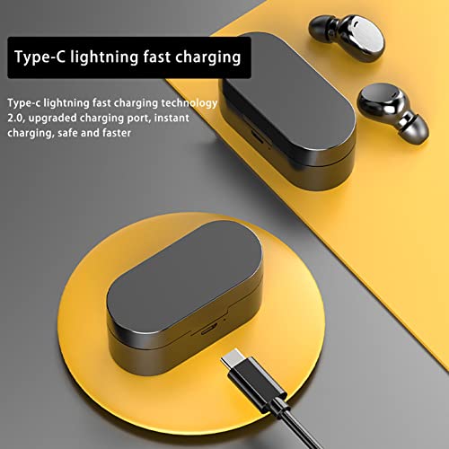 Wireless Bluetooth 5.0 Headset Touch Control- Bluetooth Headset Intelligent Noise Reduction Hd Call -Waterproof,Rich- and Full Bass,Long Standby Time,Compatible with iOS&Android for Sports Gym