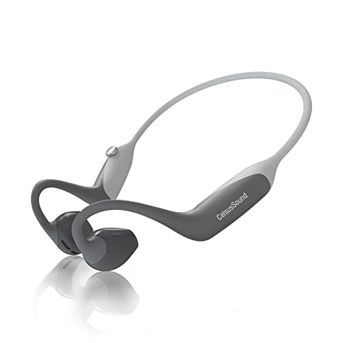 CelsusSound Bone Conduction Headphones with Noise-Canceling MIC, Bluetooth Waterproof Sport Headphone, Open Ear Stereo Headphones up to 10H of Music and Calls, Wireless Headset for Running and Workout