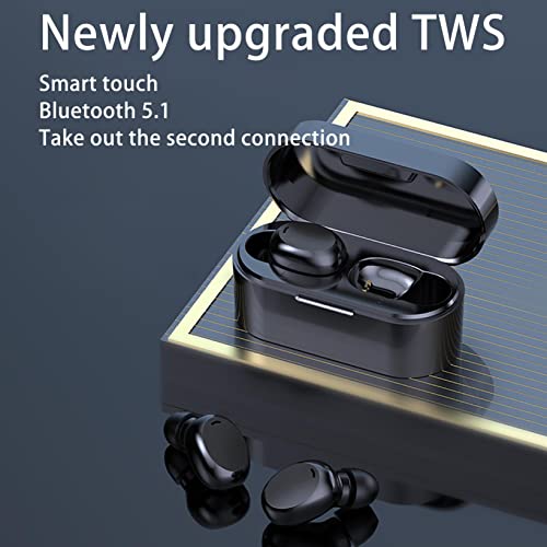 Wireless Bluetooth 5.0 Headset Touch Control- Bluetooth Headset Intelligent Noise Reduction Hd Call -Waterproof,Rich- and Full Bass,Long Standby Time,Compatible with iOS&Android for Sports Gym