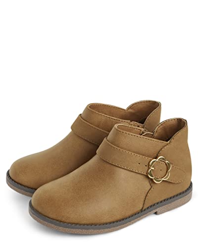 Gymboree, and Toddler Girls Faux Leather Booties,TAN,2