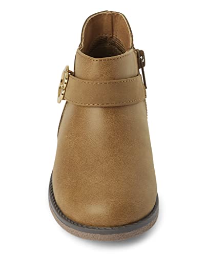 Gymboree, and Toddler Girls Faux Leather Booties,TAN,2