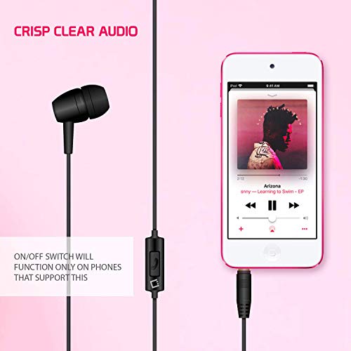 Work Pro Mono Earbud Hands-Free for Microsoft Surface Book 2/Book 3/Pro X/Go 2/Pro 7 with Built-in Microphone and Crisp Clear Safe Audio! (3.5mm / 3.5ft Length Cable)
