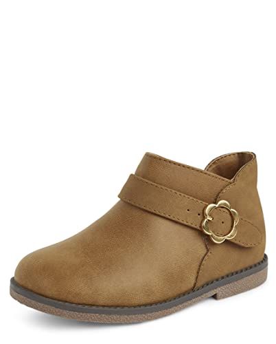 Gymboree, and Toddler Girls Faux Leather Booties,TAN,2